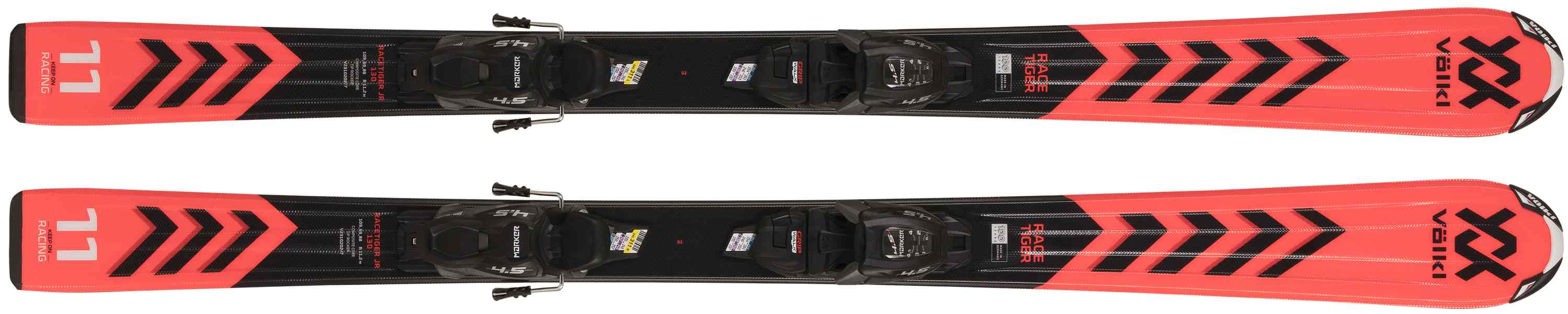 Sjezdové lyže VÖLKL JR RACETIGER RED+4.5 VMOTION JR - Red 120 ...